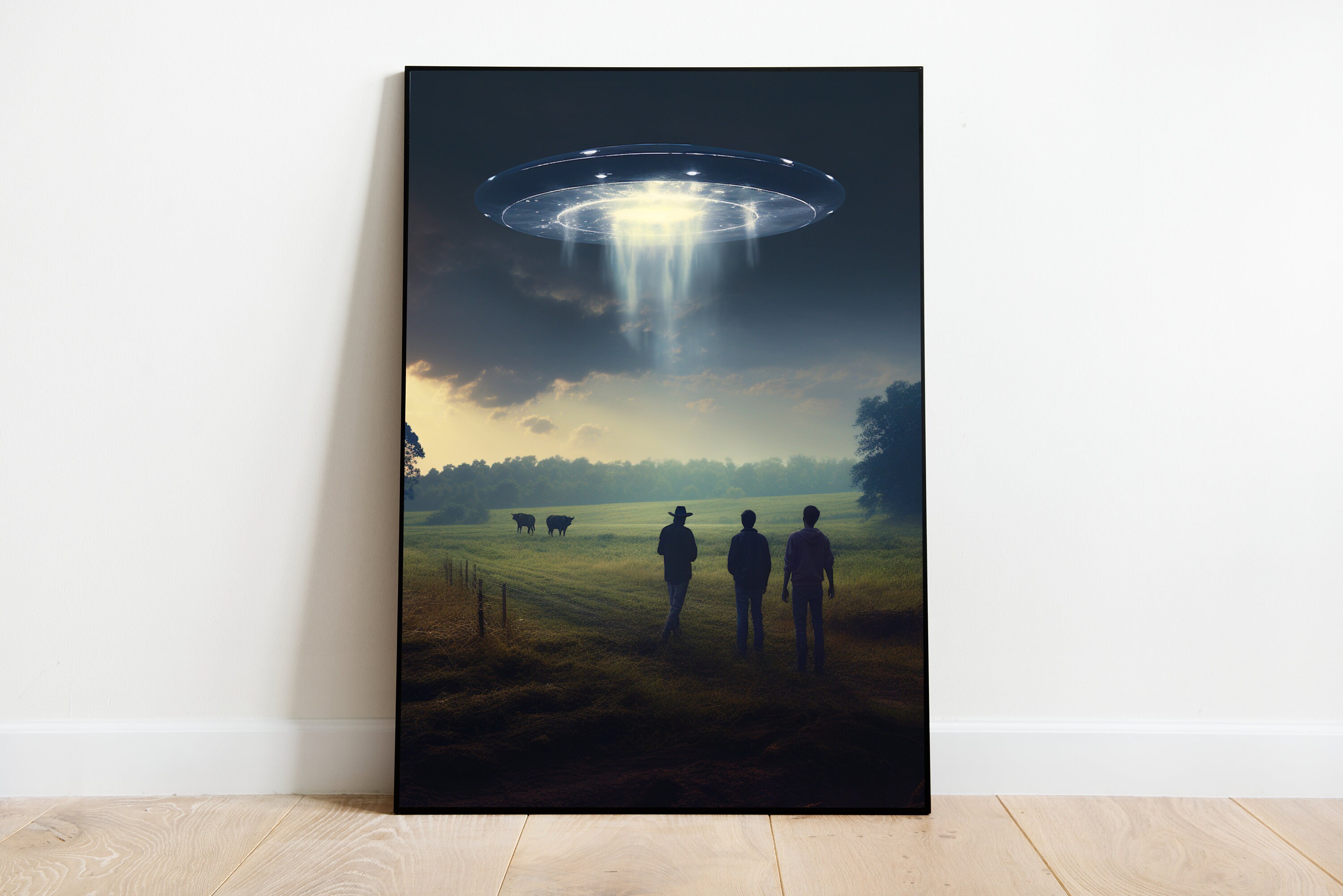 Sci-fi Poster UFO Poster Mystery Poster Fantasy Wall Art USA Mural ...