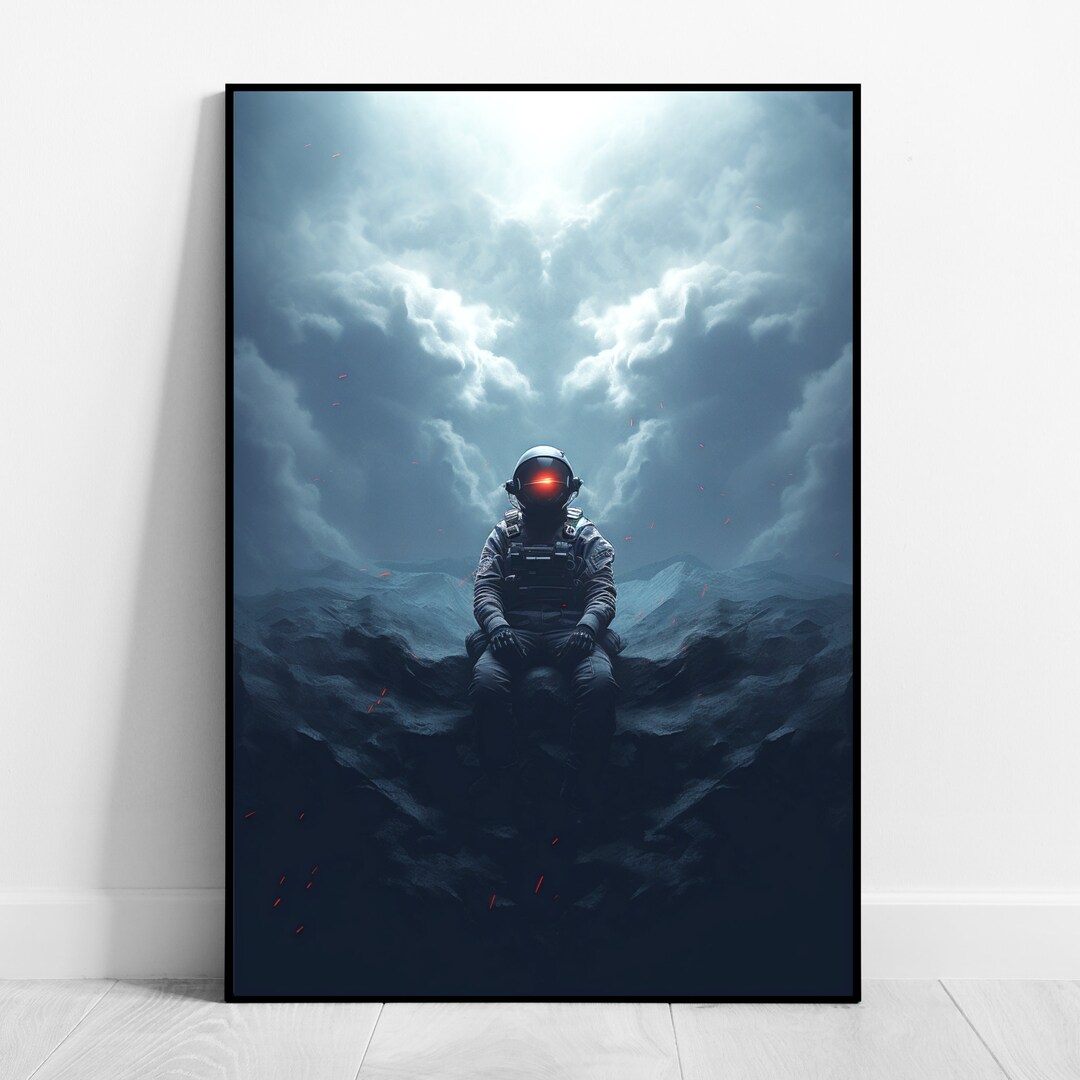 Sci-fi Poster Space Poster Astronauts Poster Fantasy Wall Art Space ...
