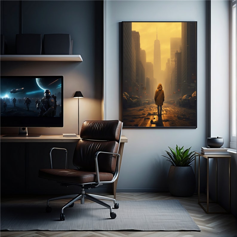 Sci-Fi Poster Fantasy Poster Dystopie Poster Urbane Wandkunst NYC ...