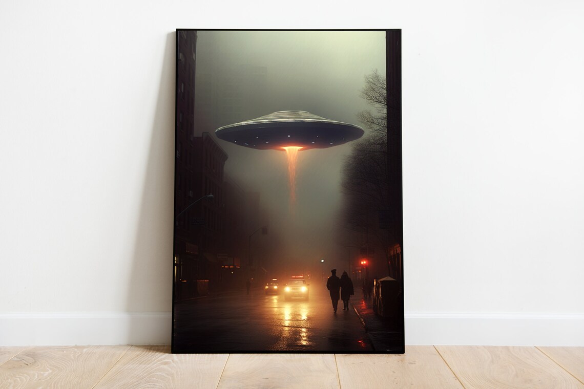Sci-fi Poster UFO Poster Mystery Poster Fantasy Wall Art NYC Mural ...