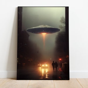 Sci-fi Poster UFO Poster Mystery Poster Fantasy Wall Art NYC Mural ...