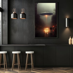 Sci-fi Poster UFO Poster Mystery Poster Fantasy Wall Art NYC Mural ...