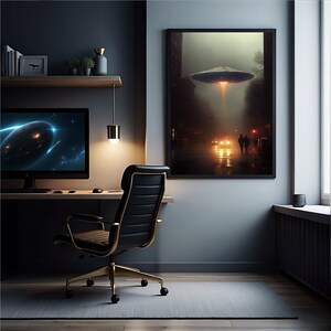 Sci-fi Poster UFO Poster Mystery Poster Fantasy Wall Art NYC Mural ...