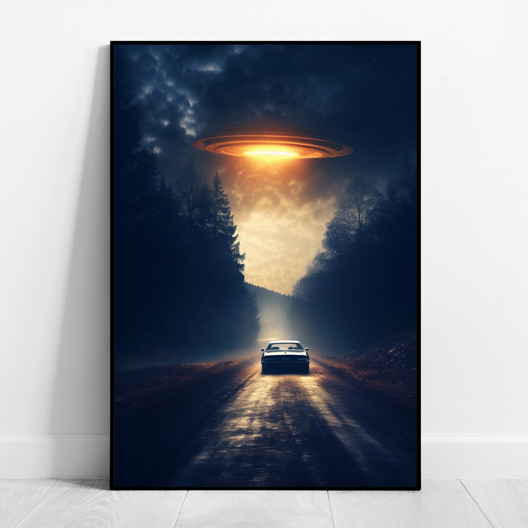 Sci-fi Poster UFO Poster Mystery Poster Fantasy Wall Art Nature Mural ...