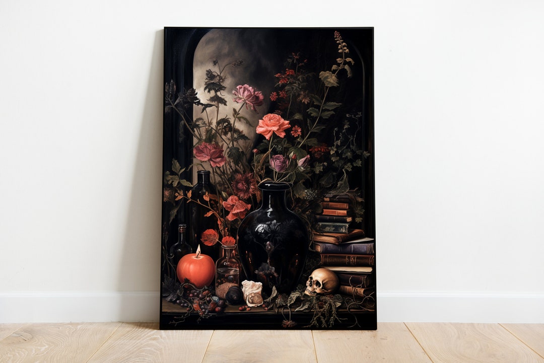 Gothic Poster Dark Academia Poster Cottagecore Poster Vintage Flower ...
