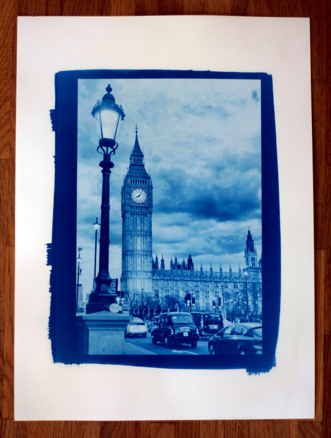 Cyanotype Photo of Big Ben in London - Etsy