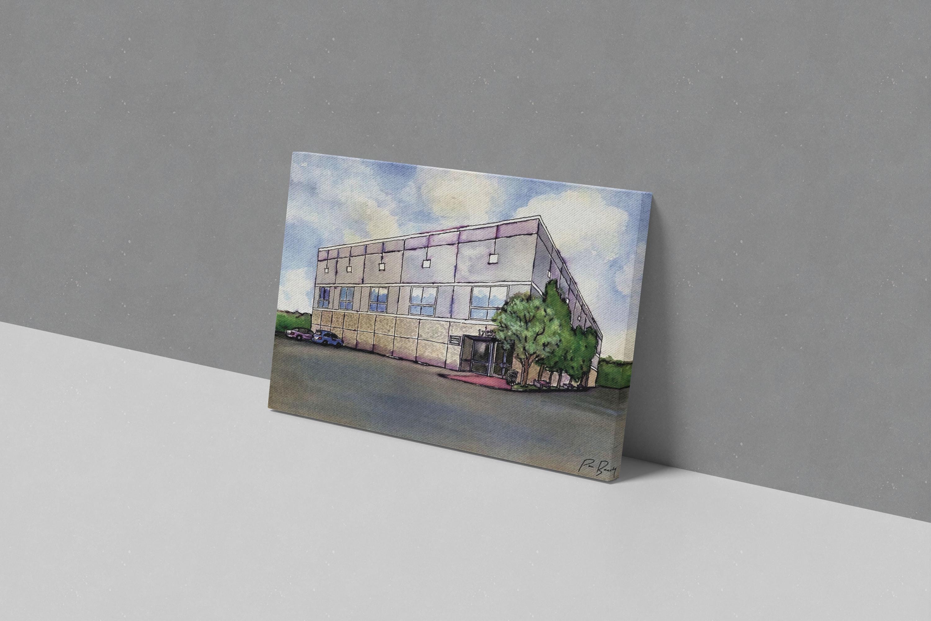 The Office Pam's Watercolor Painting Replica Print Dunder Mifflin ...