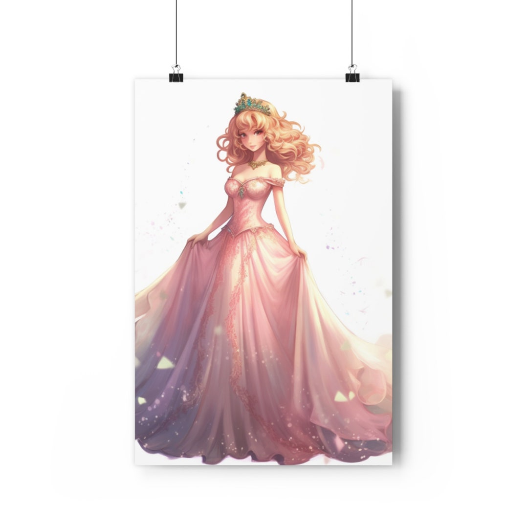 Pink Princess Anime Anime Princess Beautiful Anime Woman Etsy