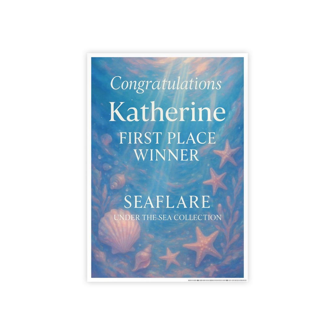 Personalized Gloss Poster, Under the Sea Art, Customizable Award Print ...