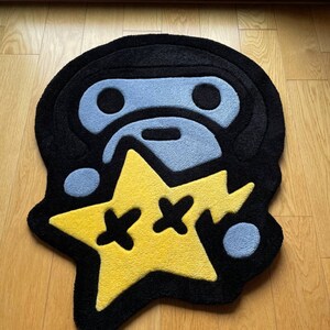 Baby Milo Tufted Rug Gift for Bape Lover, Unique Custom Carpet, Anime ...