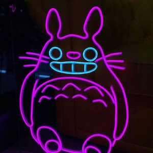 Custom Anime Neon Sign Bedroom Wall Art Decor, Custom Cartoon Character ...