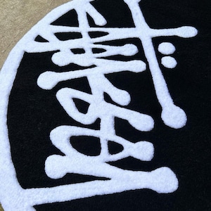 Stussy Tufted Rug 8 Ball Rug, Rug for Bedroom, Modern Rugs, Y2K Gift ...