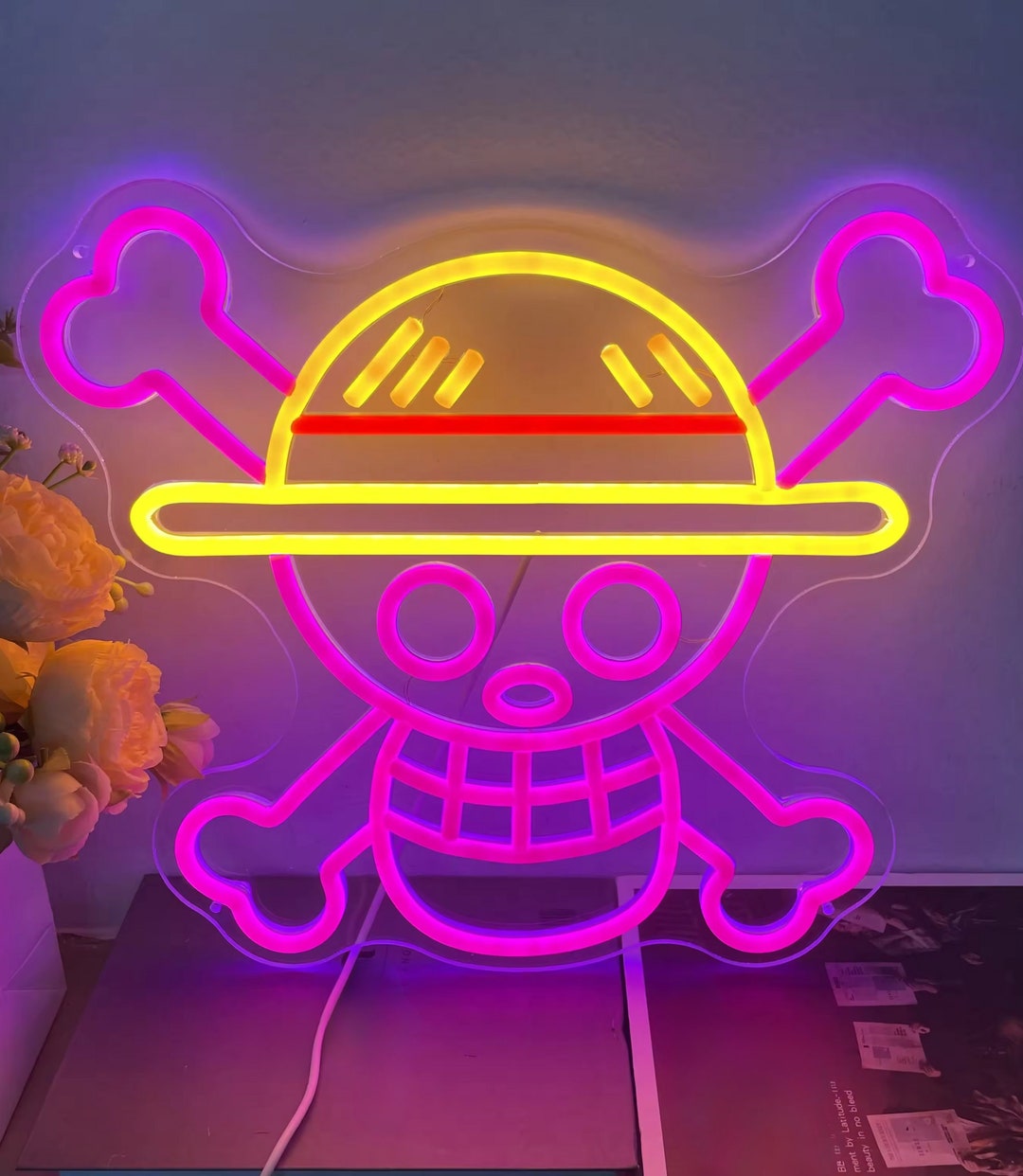 One Piece Neon Sign Anime Neon Sign, Gift for Anime Lover, Bedroom Wall ...