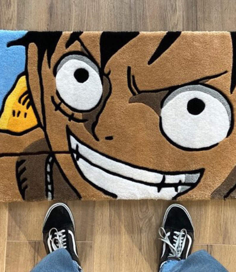 One Piece Tufted Rug Anime Rug Handmade Monkey D. Luffy - Etsy