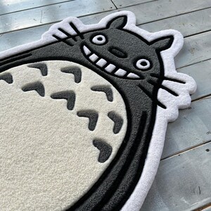 Hand Tufted Rug Anime Totoro Rug, Modern Area Rug, Gift for Anime ...