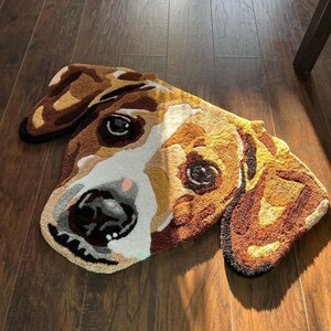Custom Pet Portrait Tufting Rug Handmade Fluffy Tufted Rug, Art Rug ...