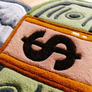 Dollar Tufted Rug Money Rug, Anime Rug, Handmade Bedroom Rugs, Birthday ...