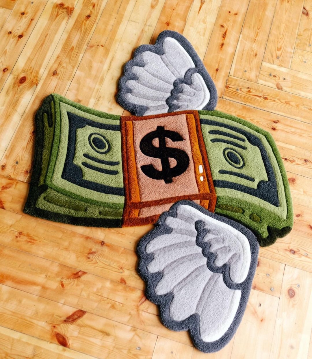 Dollar Tufted Rug Money Rug, Anime Rug, Handmade Bedroom Rugs, Birthday ...