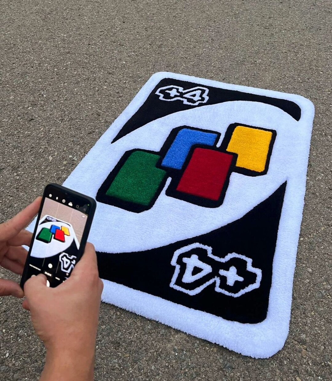 Custom Tufted Rug Uno Card Reverse Uno Rug, Colorful Rug, Modern 420 ...