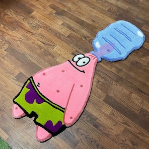 Patrick Tufted Rug Spongebob Rug, Funky Tuft Rug, Birthday Gift, Game ...