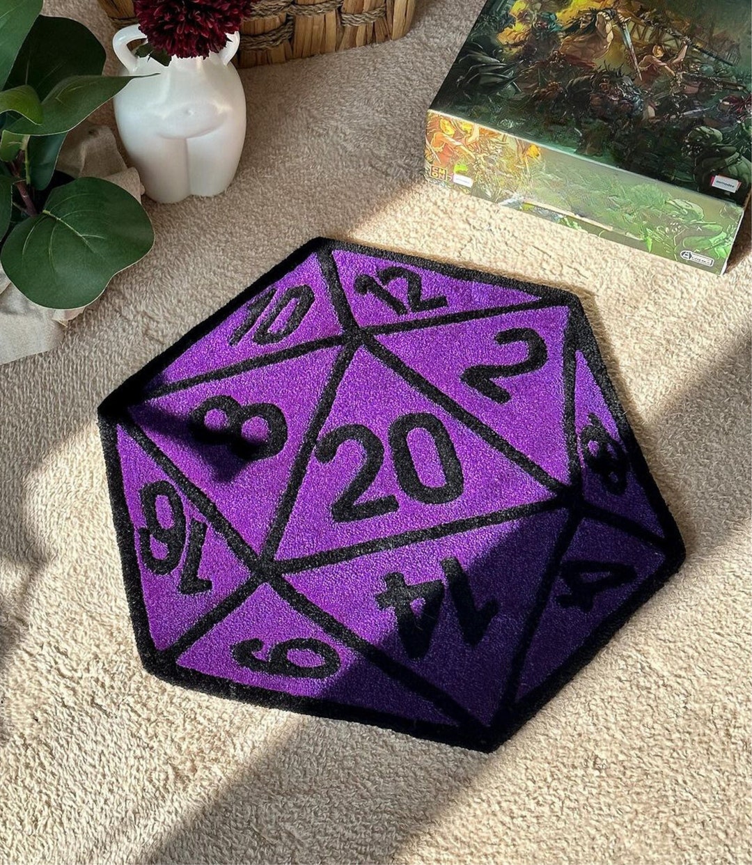 Game Cube Tufted Rug Gaming Room Carpet, Anime Rug, Custom Dice Tuft ...