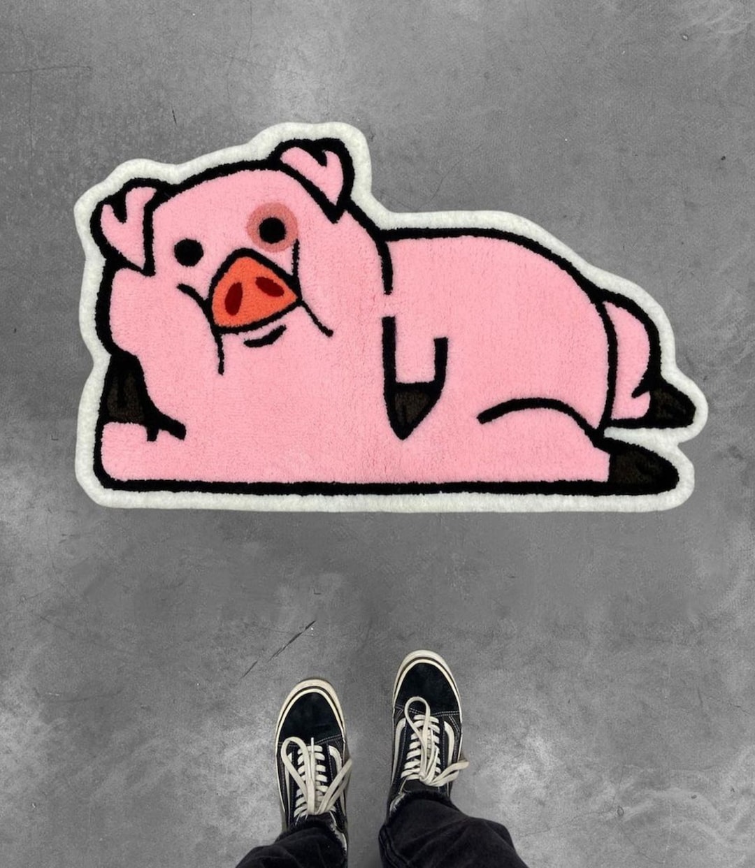 Cartoon Tufted Rugs Pink Pig Rugs, Bedroom Rug, Modern Fluffy Rug ...