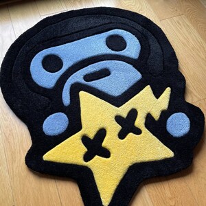 Baby Milo Tufted Rug Gift for Bape Lover, Unique Custom Carpet, Anime ...