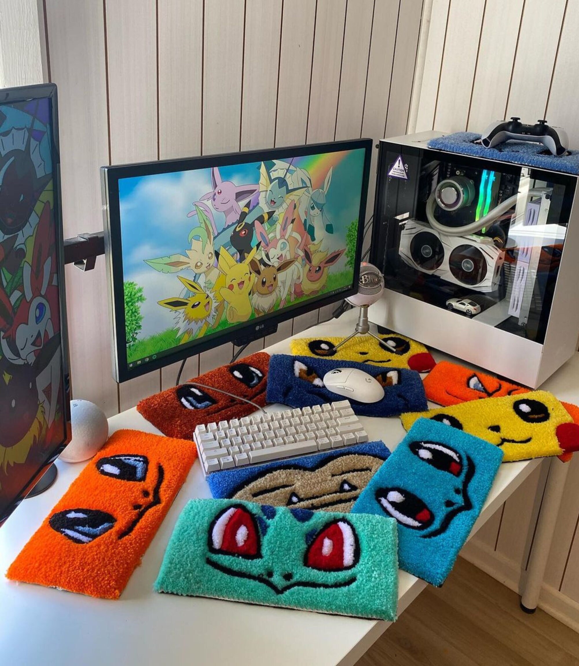 Pokemon Keyboard Rug Custom Anime Tufted Rugs, Wrist Rest, Desk Fluffy ...
