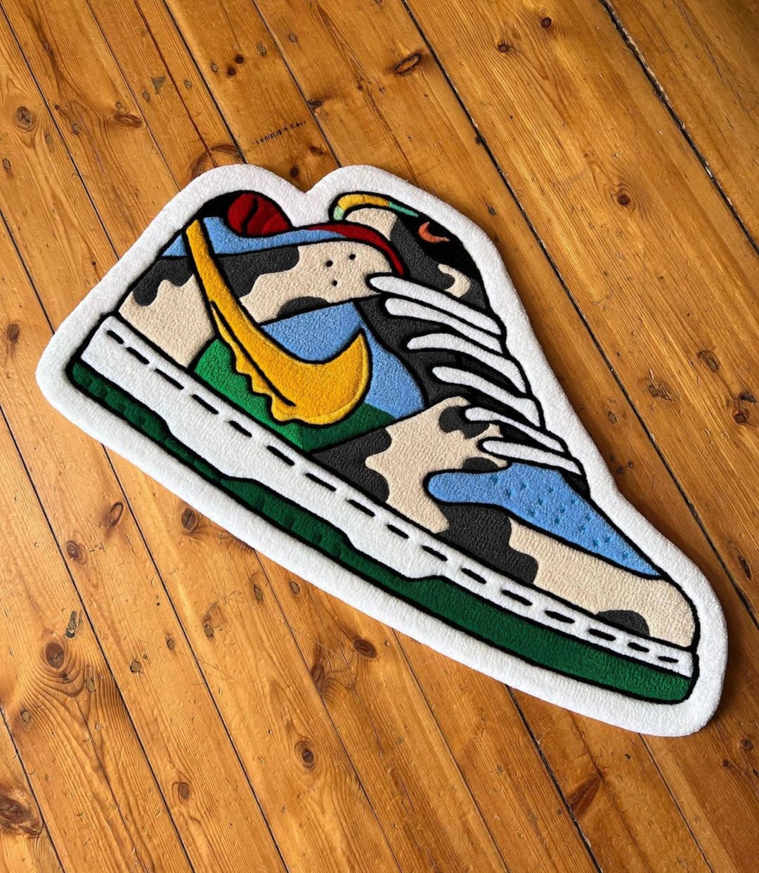 Sneakers Air Jordan Tufted Rug Fluffy Colorful Rug, Rainbow Carpet ...