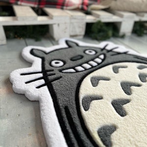 Hand Tufted Rug Anime Totoro Rug, Modern Area Rug, Gift for Anime ...