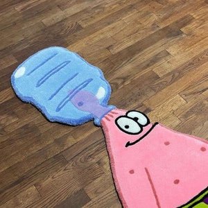 Patrick Tufted Rug Spongebob Rug, Funky Tuft Rug, Birthday Gift, Game ...