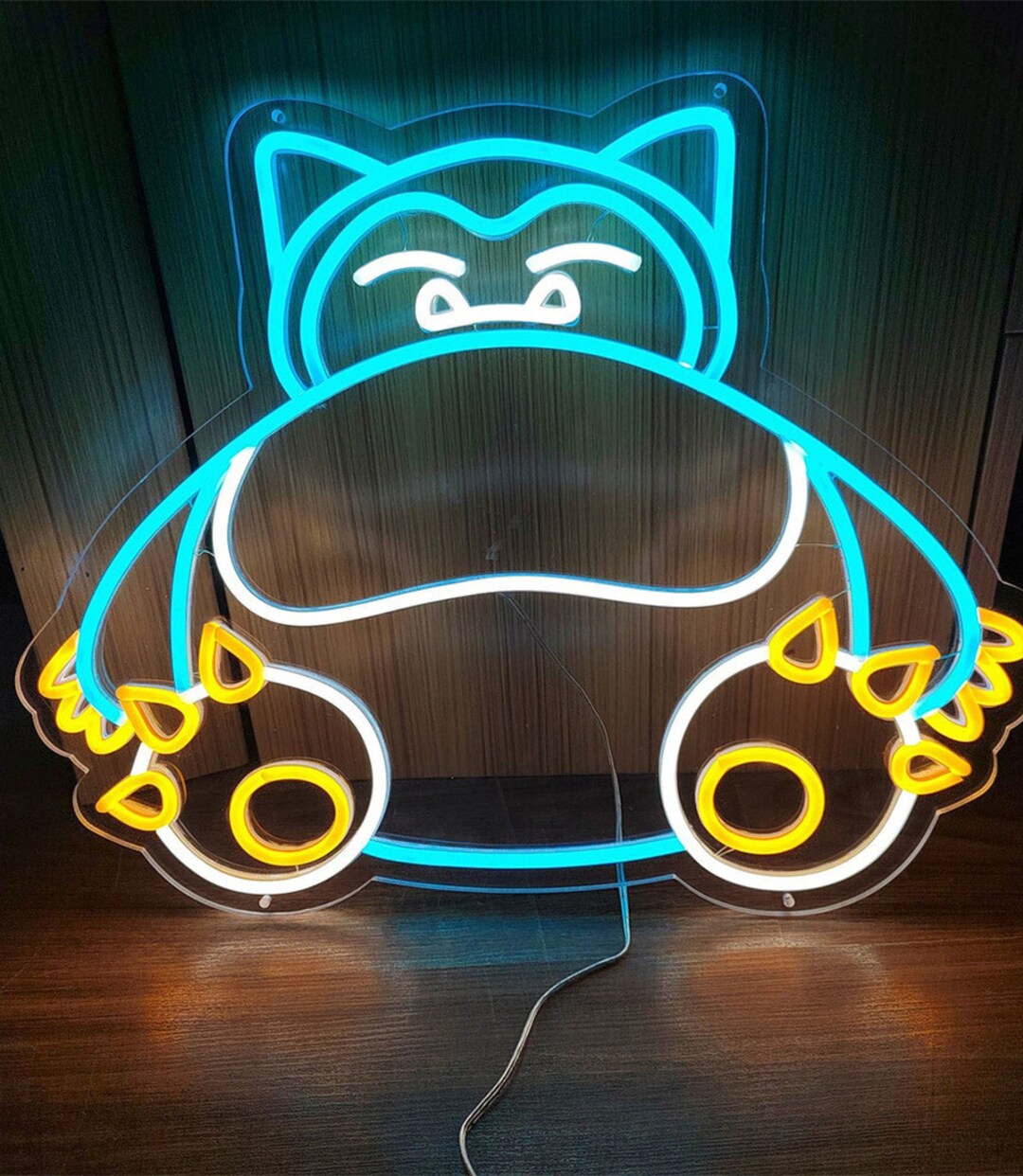 Anime Neon Sign Snorlax Neon Sign, Custom Neon Sign, Cartoon Neon Sign ...