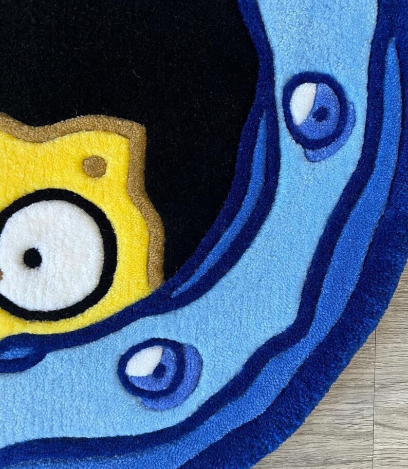 Spongebob Tufted Rug Hand Tufted Cartoon Rugs, Custom Fluffy Rug ...