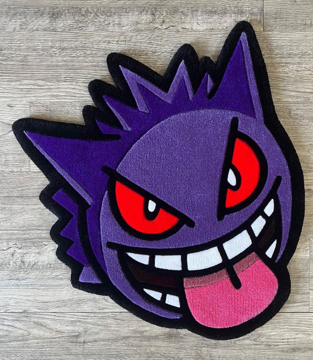 Gengar Tufted Rug Hand Tufted Anime Rug, Purple Pokemon Rugs, Bedroom ...