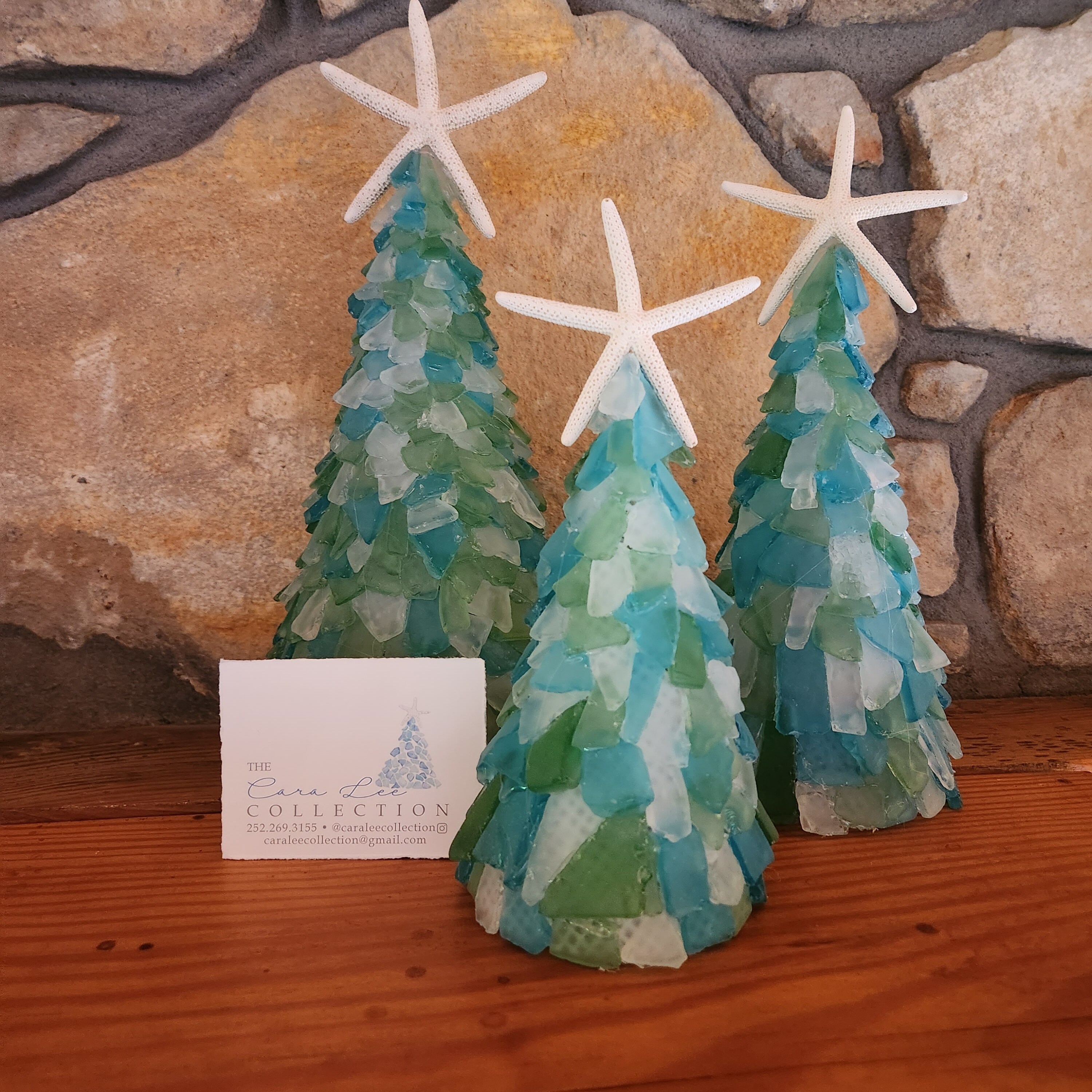 Sea Glass Tree With Lights Green, Teal and White 9 - Etsy