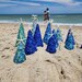 Sea Glass Tree With Lights - Light Blue, Dark Blue and White 9" - Etsy