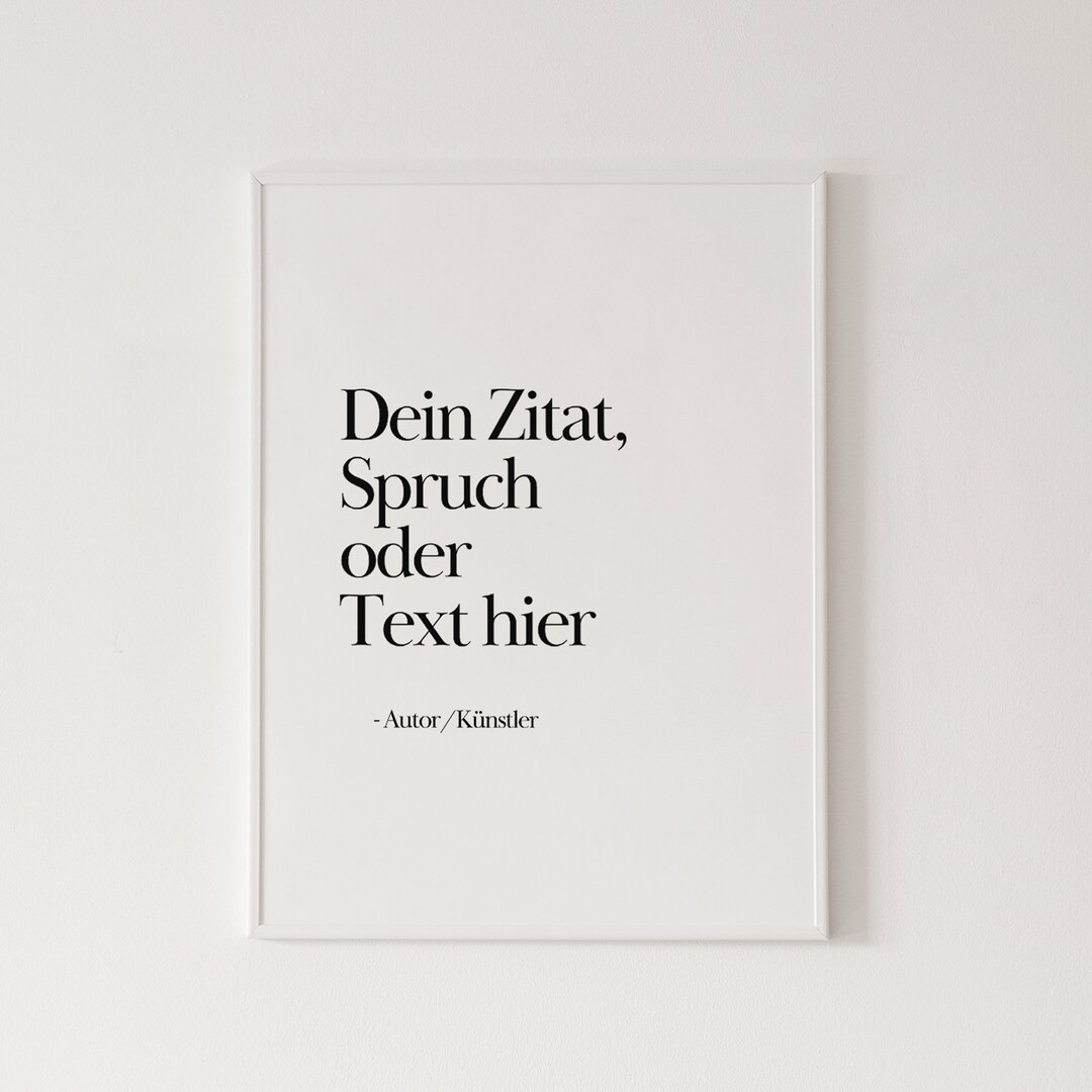 Zitat Poster, Personalisierbares Poster, Spruchposter, Poster mit ...