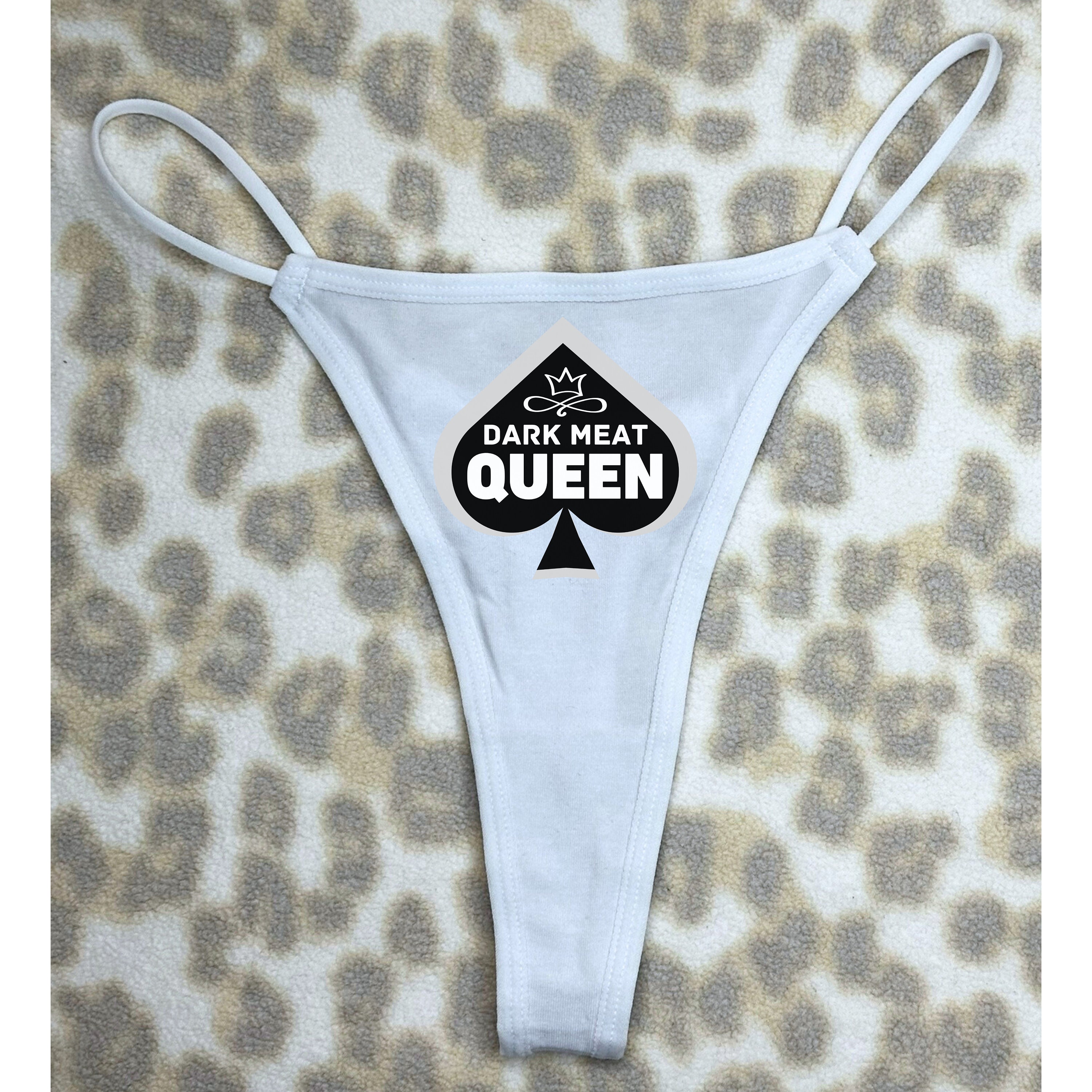 Dark Meat Queen Tank And Thong Set Qos Bbc Bullrider Hotwife Sexy Thongs Sexy Underwear Stag