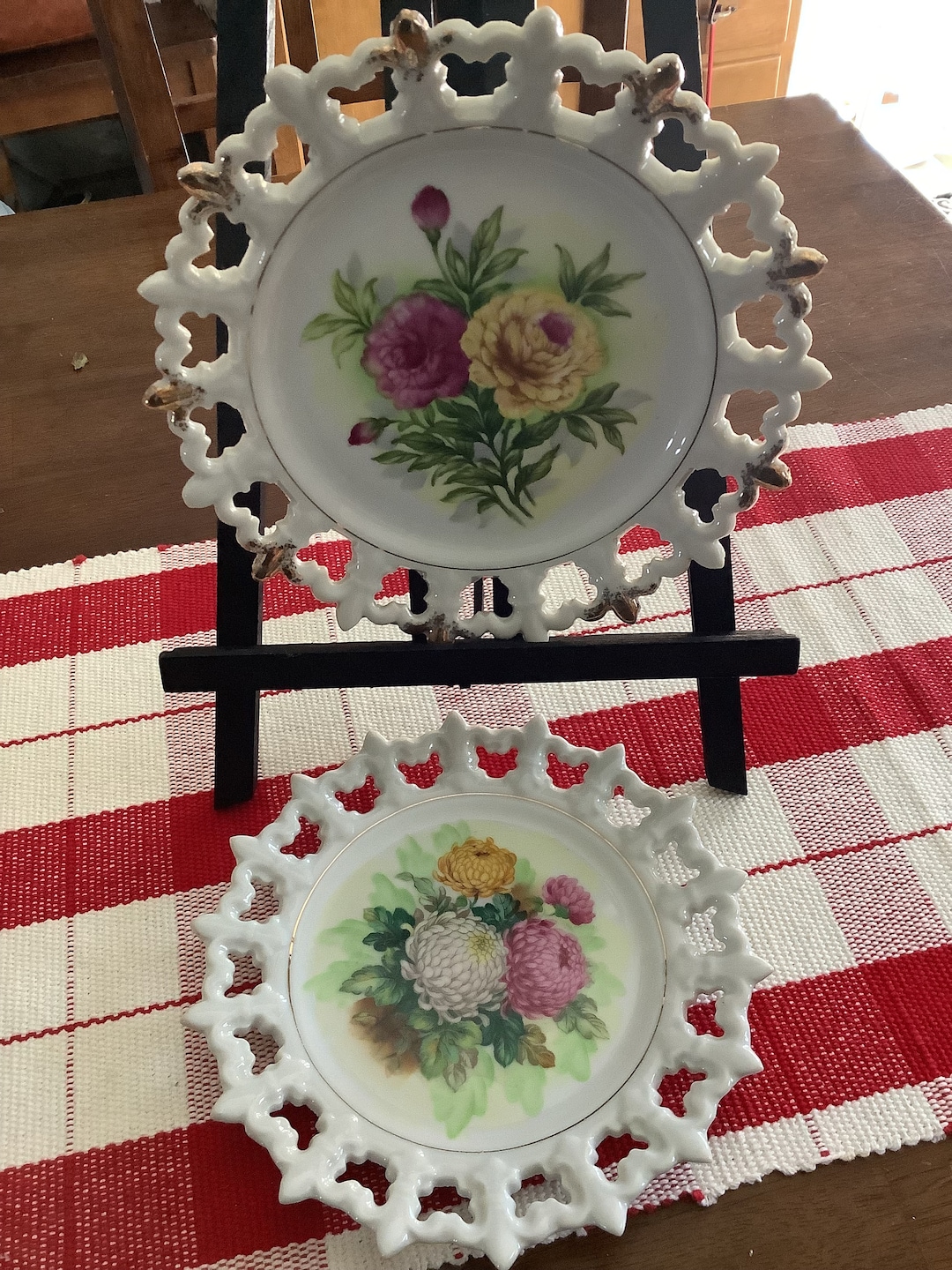 Vintage Flower Plates 1960’s Lefton Decorative Flower/collectible ...