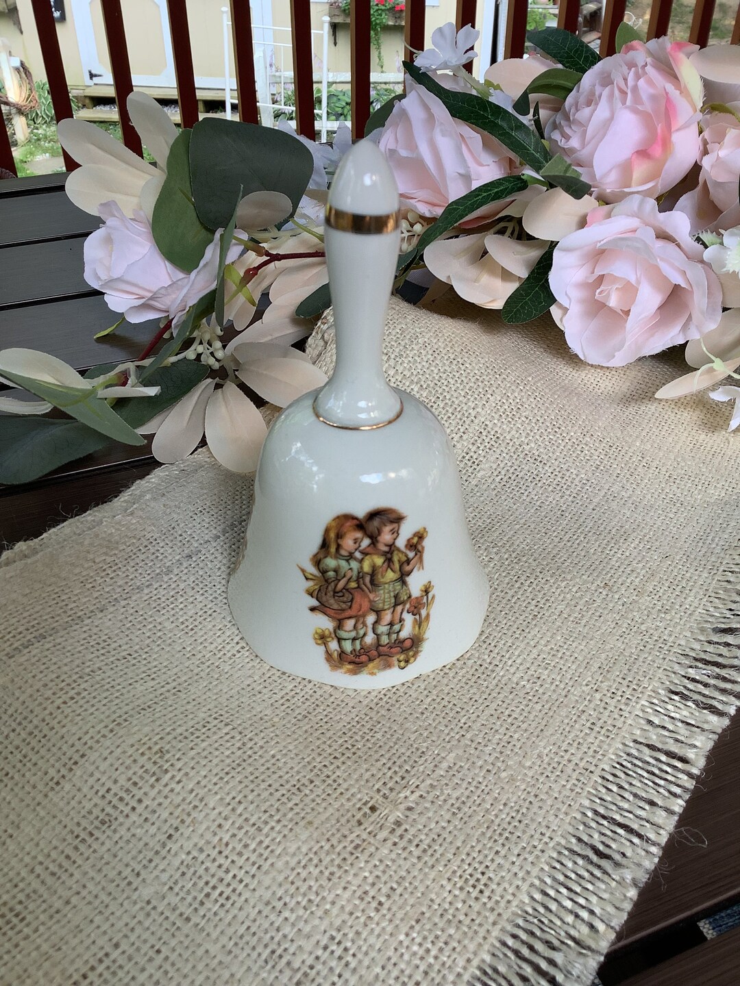 Vintage Price Imports Porcelain Bell Boy & Girl W/gold Trim Japan ...