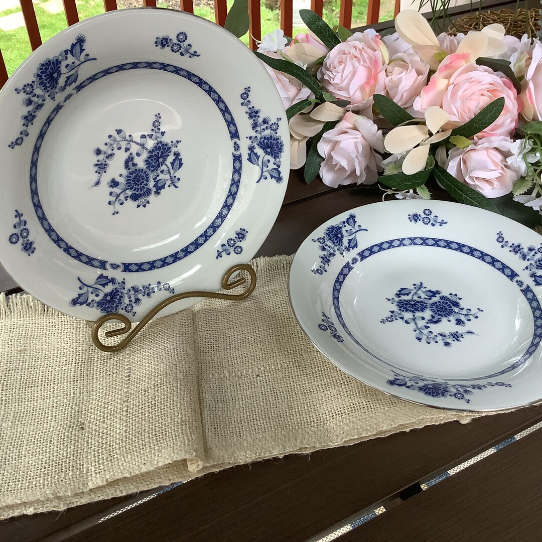 Vintage Liling Fine China Yung Chen “blue Cathay” Soup Bowls ...