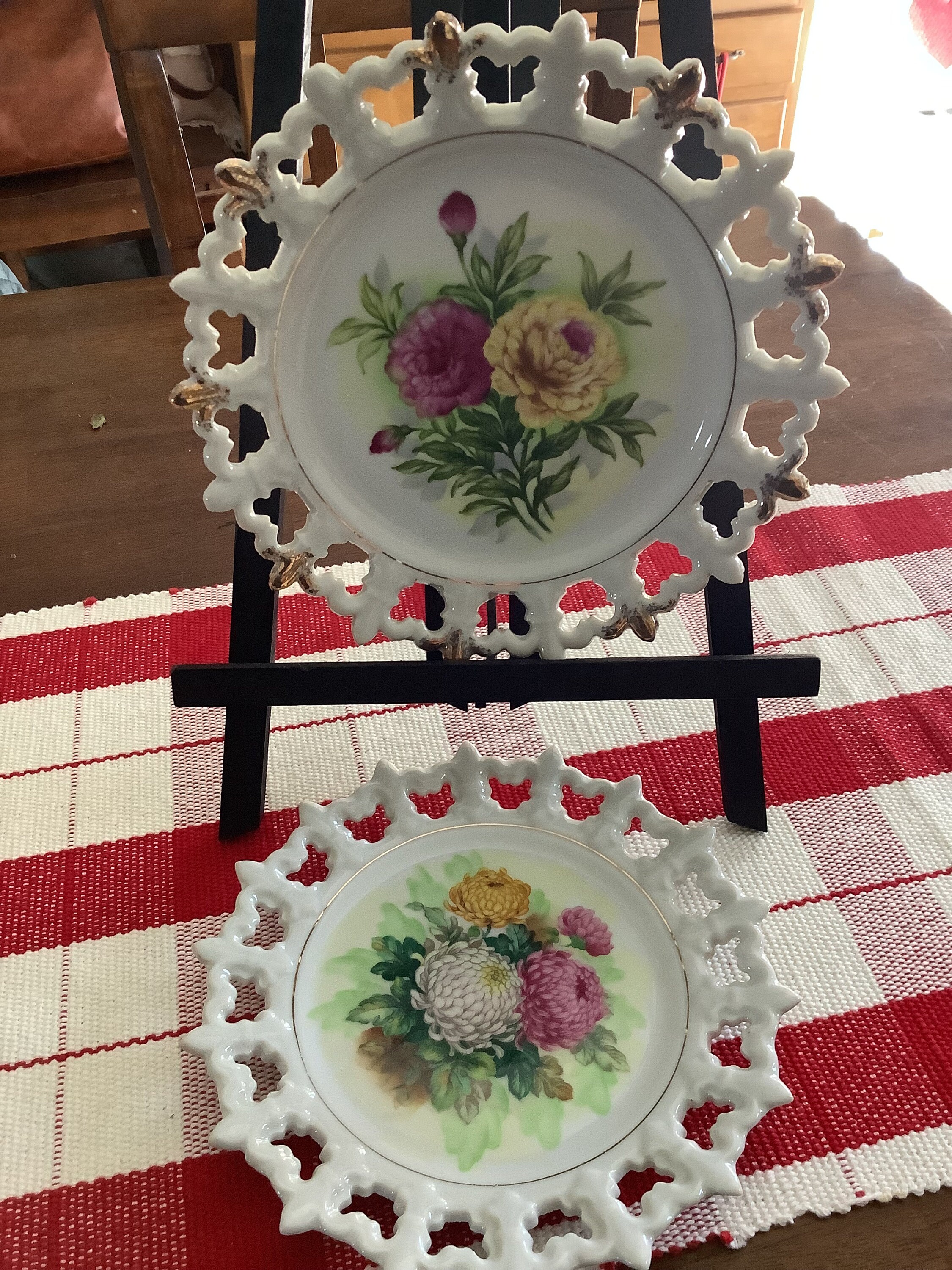 Vintage Flower Plates 1960’s Lefton Decorative Flower/collectible ...