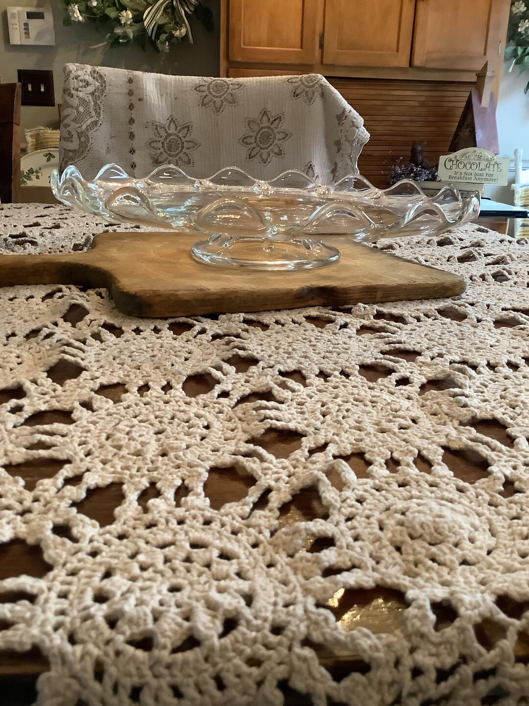 Vintage Indiana Glass Teardrop Low Cake Stand/vintage/ Collectible - Etsy