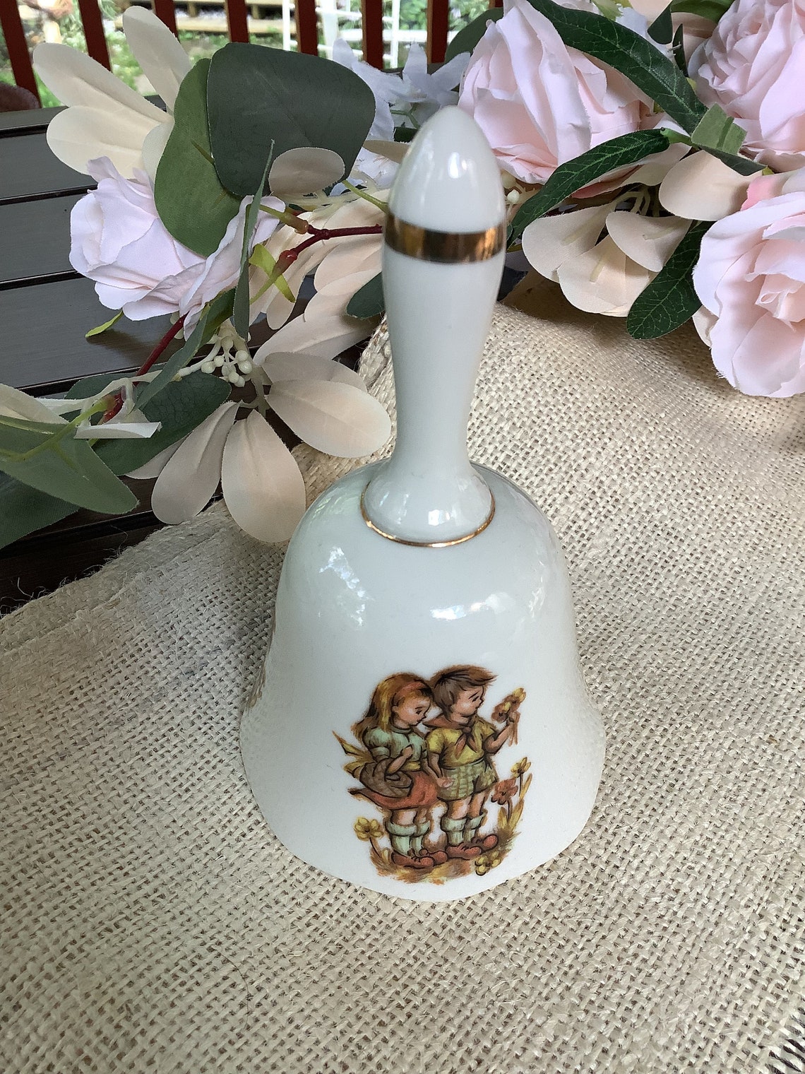 Vintage Price Imports Porcelain Bell Boy & Girl W/gold Trim Japan ...