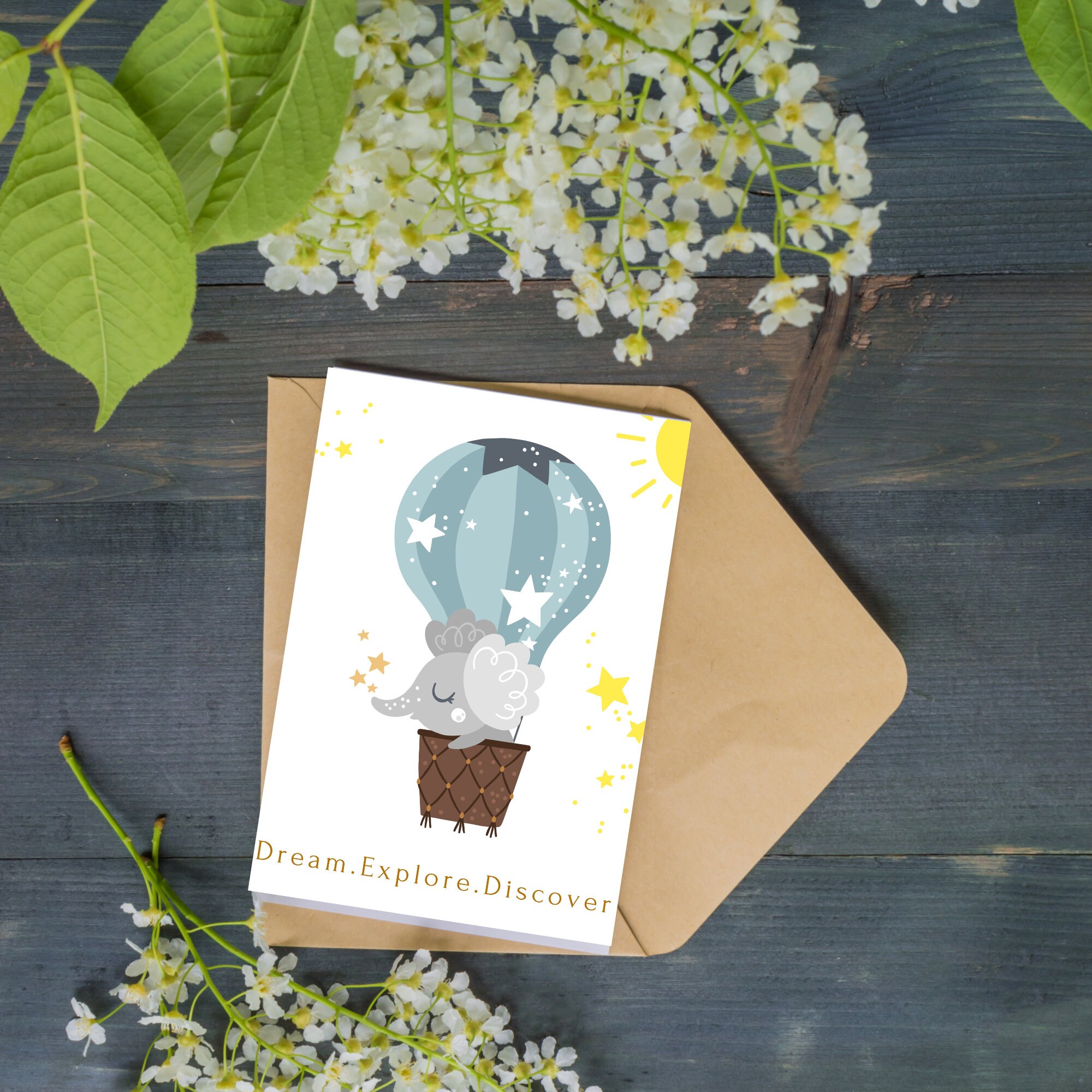 Positive Message Cards Folded Thank You Note Cards Folded Baby Shower ...