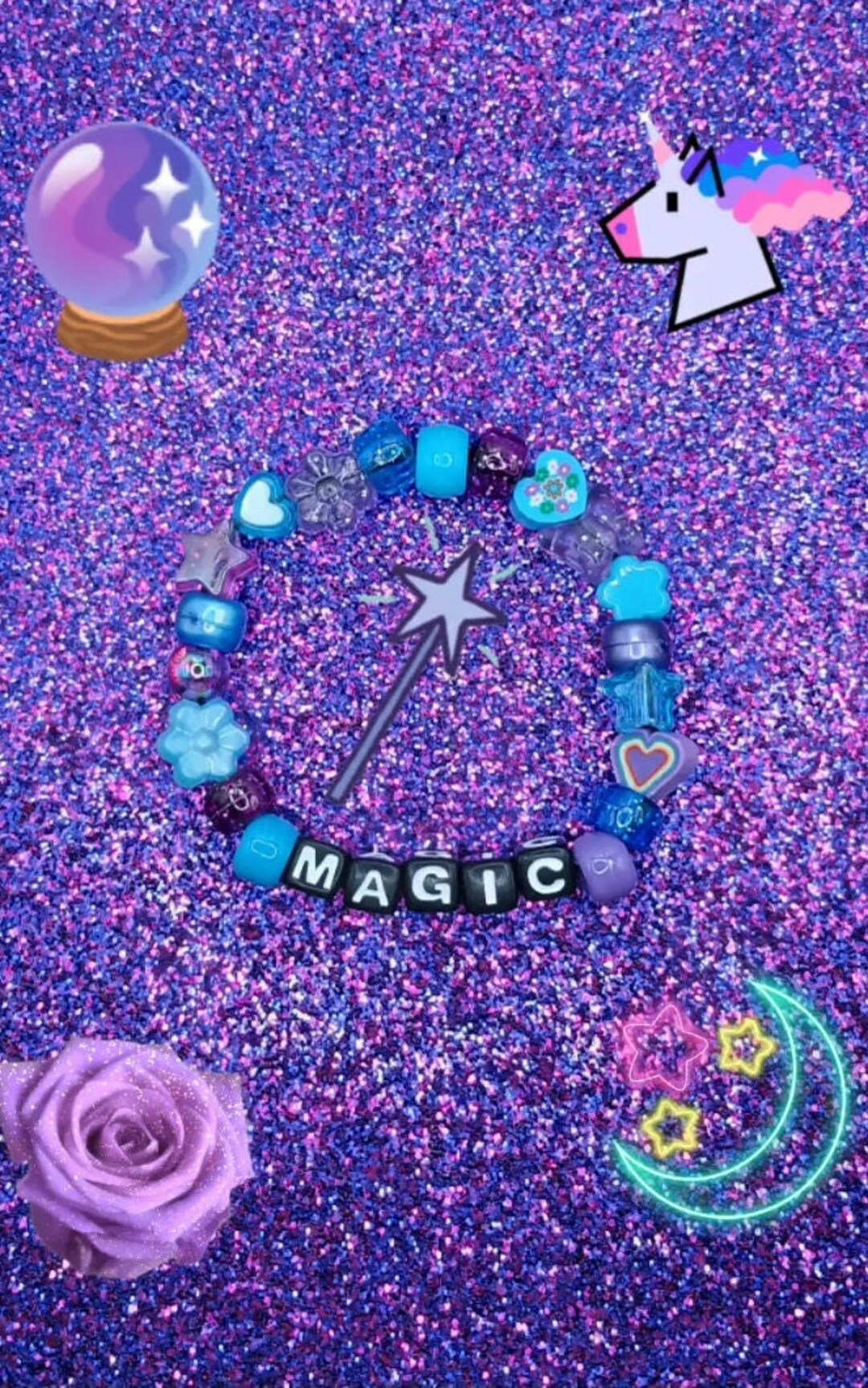 Magic Kandi Bracelet Blue & Purple - Etsy