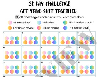 31 Day Crunches Challenge - Etsy