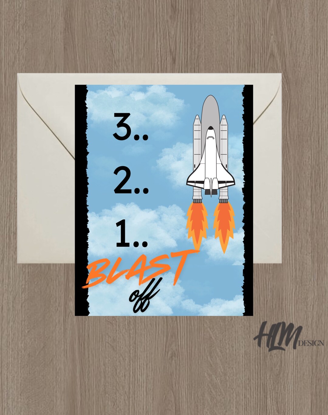 3, 2, 1 Blastoff Invitation Template - Etsy