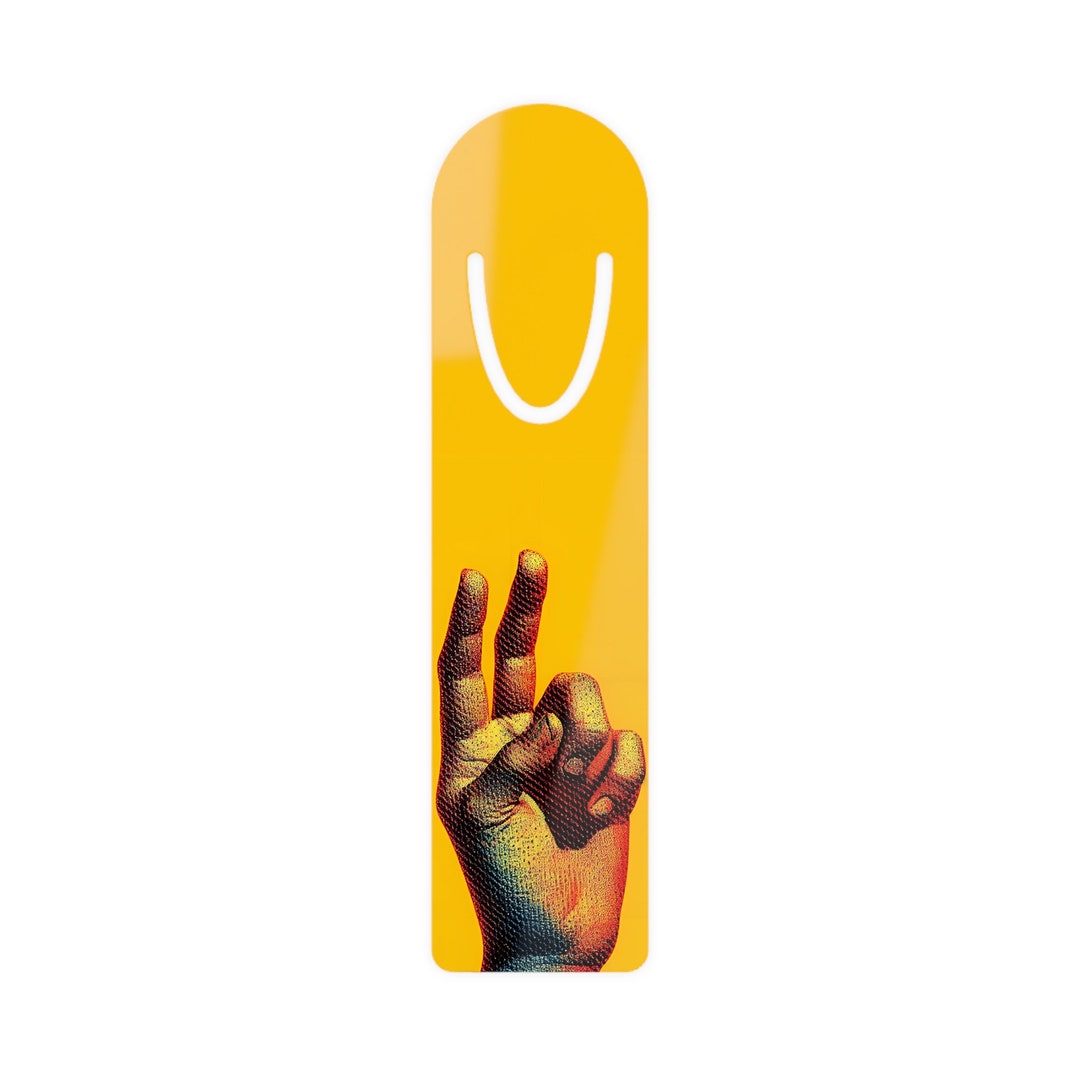 Peace Sign Bookmark Yellow Background Peace Sign Bookmark - Etsy