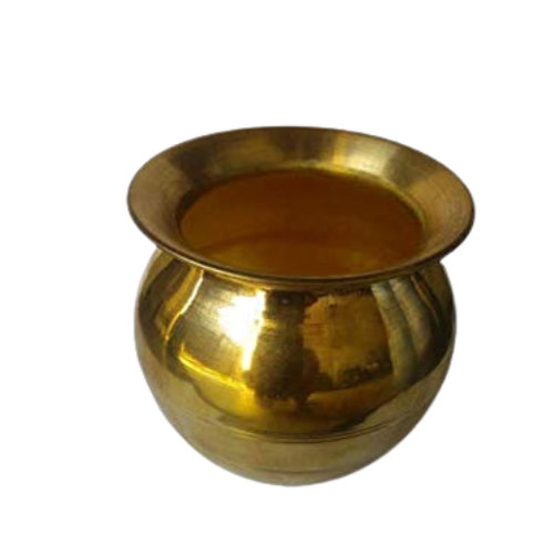 Om Shiv Peetal Lota/brass Lota for Worship and Temple Use - Etsy